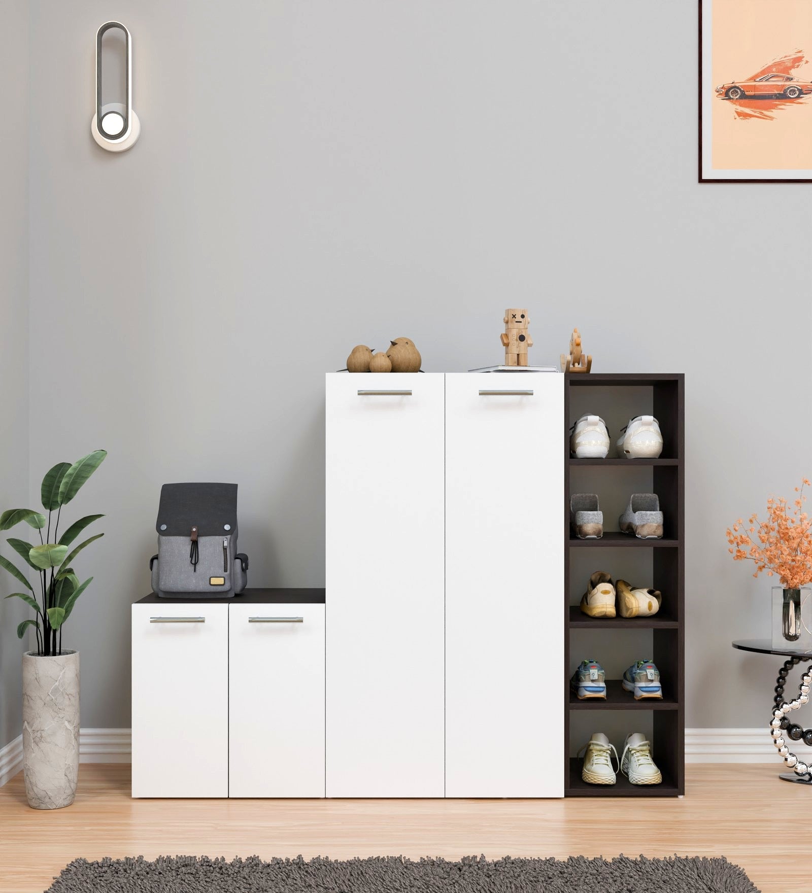 SpyderCraft Louis Shoe Rack – Elegant Shoe Storage Cabinet with Multi ...