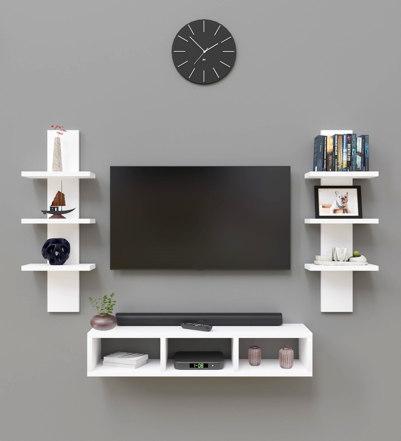 Spydercraft Matte Finish SP04 TV Unit| Color: White| Do- It- Yourself ...