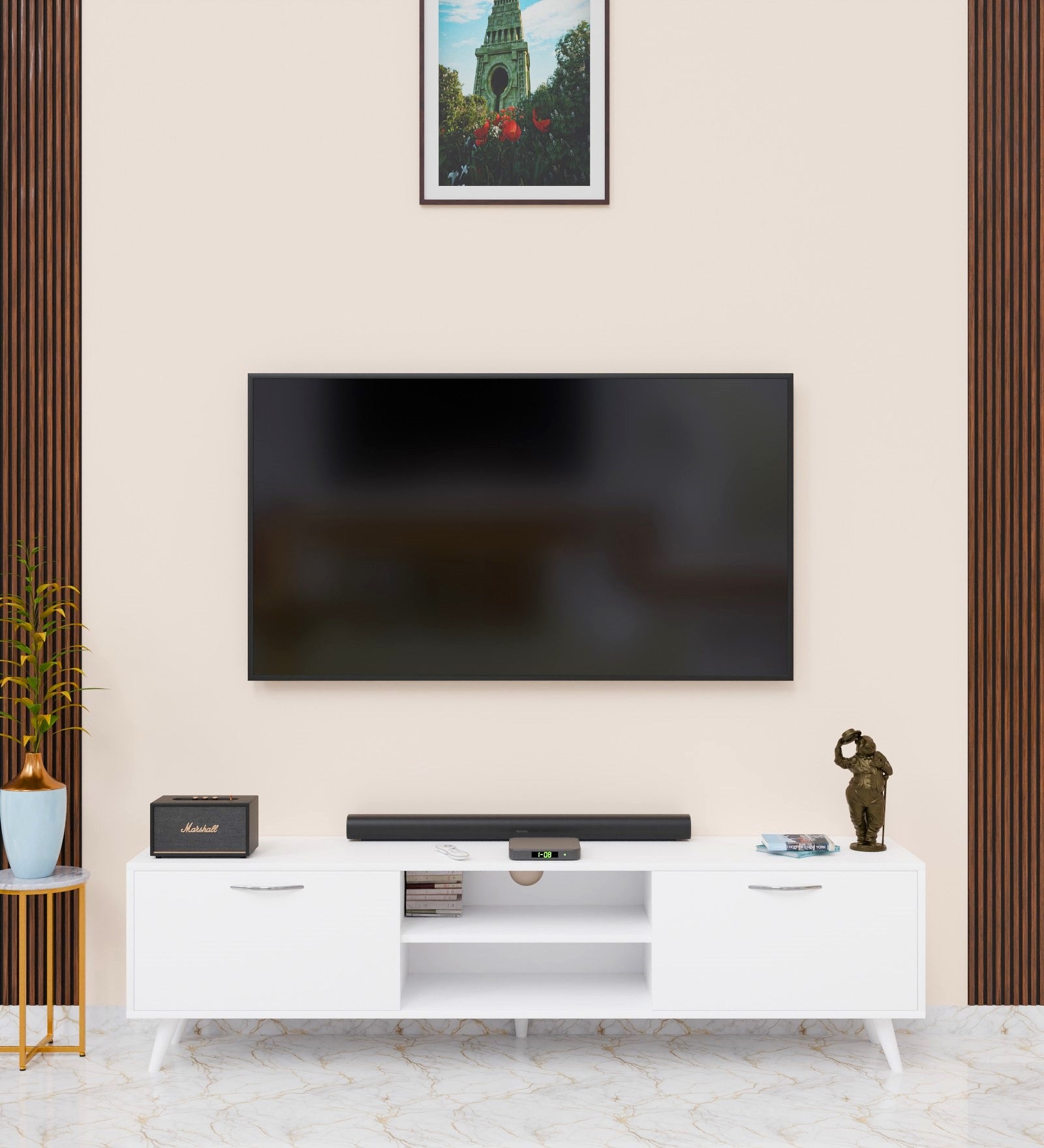 Spyder Craft Matte Finish A9 Compact TV Unit Only TV Up To 45 Inches E